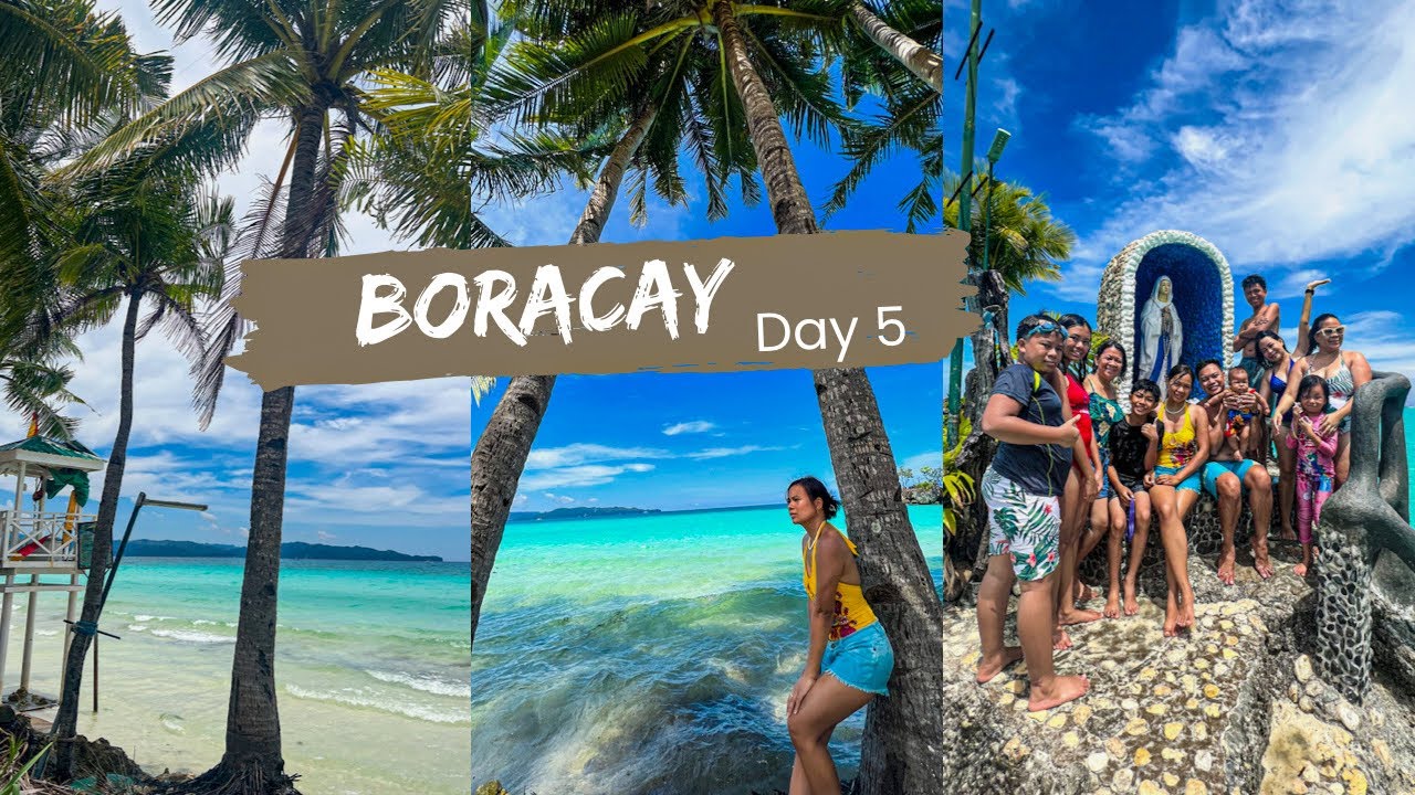 A CHILL DAY AT BORACAY ( Grotto,Surfing,Halo Mango ) | DAY 5 ( Boracay ...