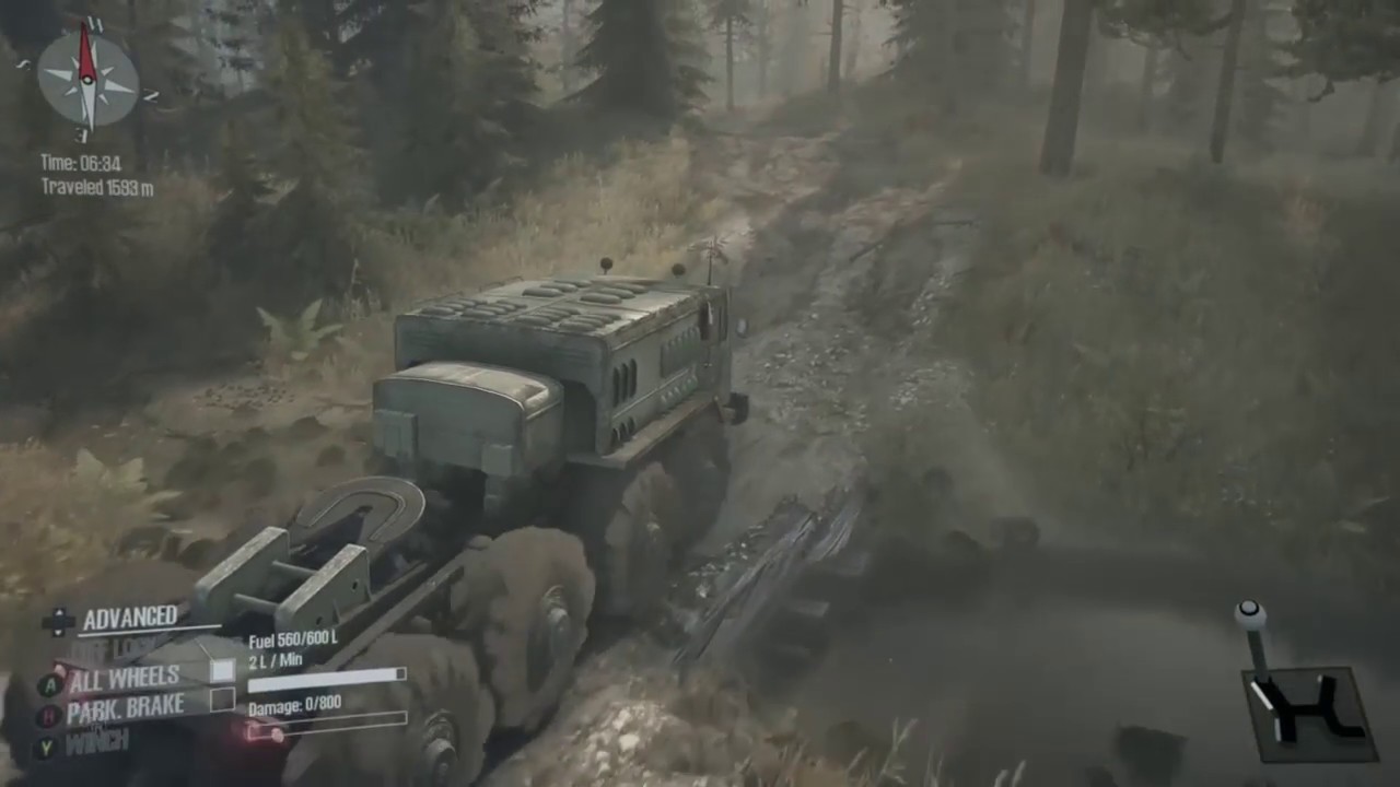 Spintires: MudRunner MAZ 535 Test Run XB1 - YouTube
