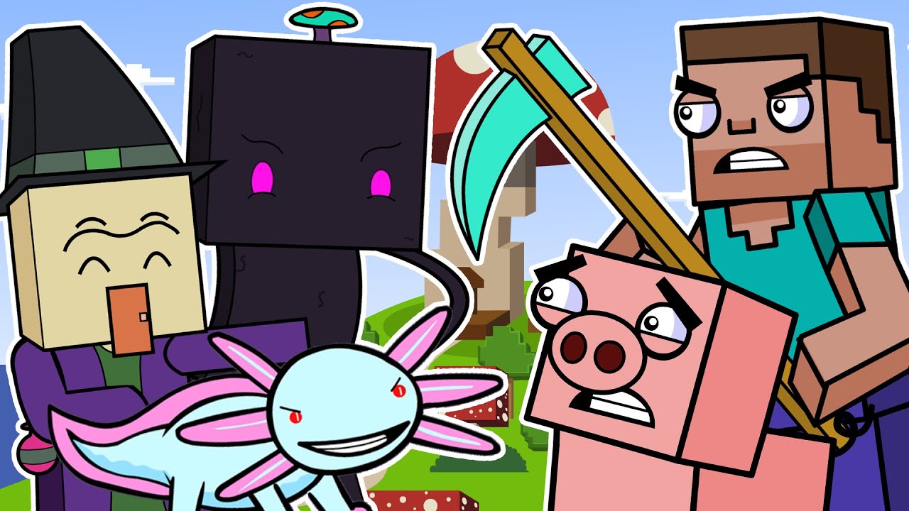 AXOLOTLS, LUSH CAVES, & WARDENS!! | Block Squad (Minecraft Animation ...