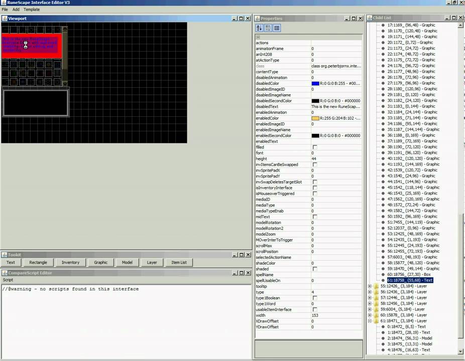 RuneScape Interface Editor 3.0 - YouTube