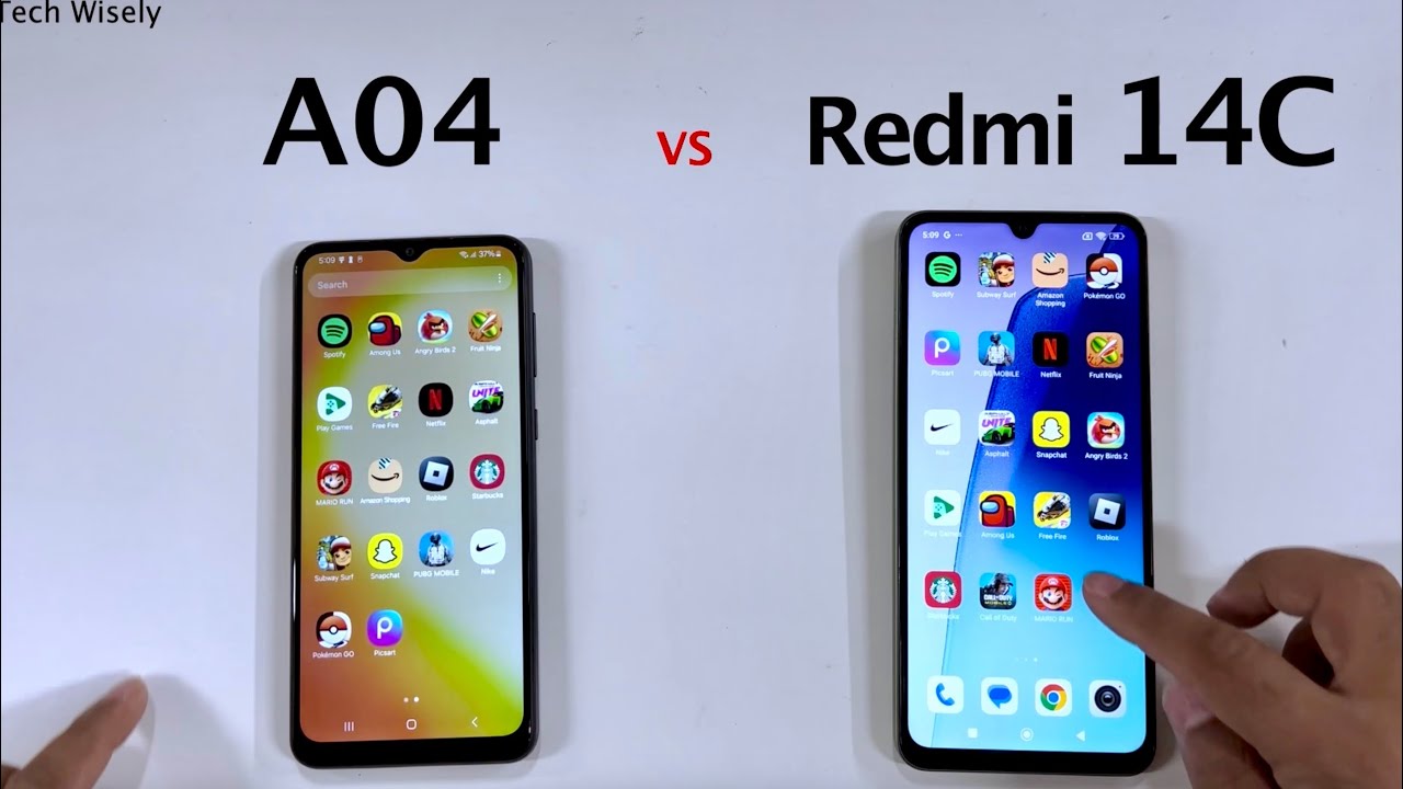 SAMSUNG A04 vs Redmi 14C - Speed Test - YouTube
