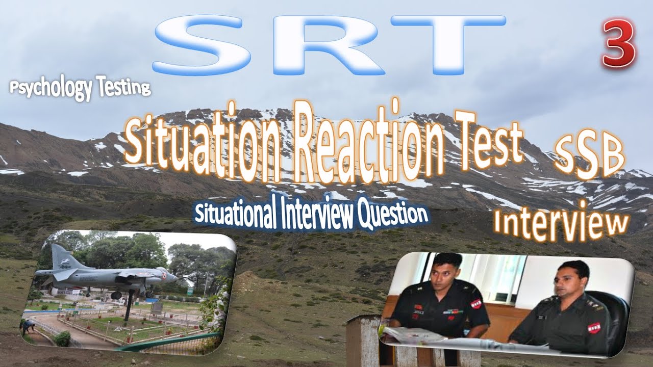 SRT 3| Situation Reaction Test | Psychology Testing Questions SSB |Army ...