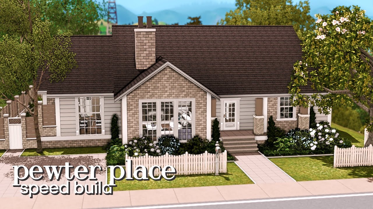 pewter place | the sims 3: speed build + cc links - YouTube