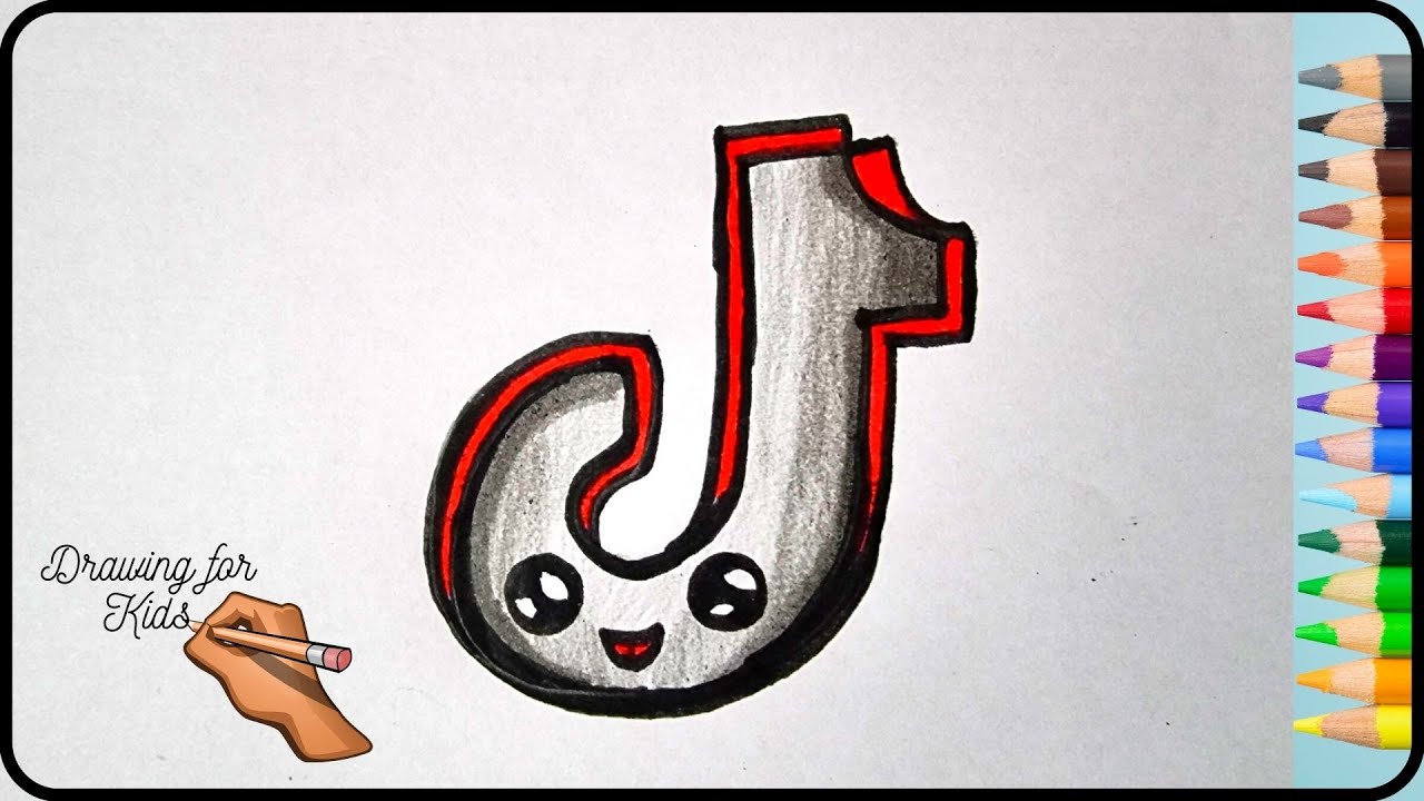 how to draw tiktok | tiktokni qanday chizish mumkin | ккак рисовать ...