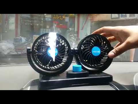 Rotatable Dual Speed Car Electric Fan - YouTube