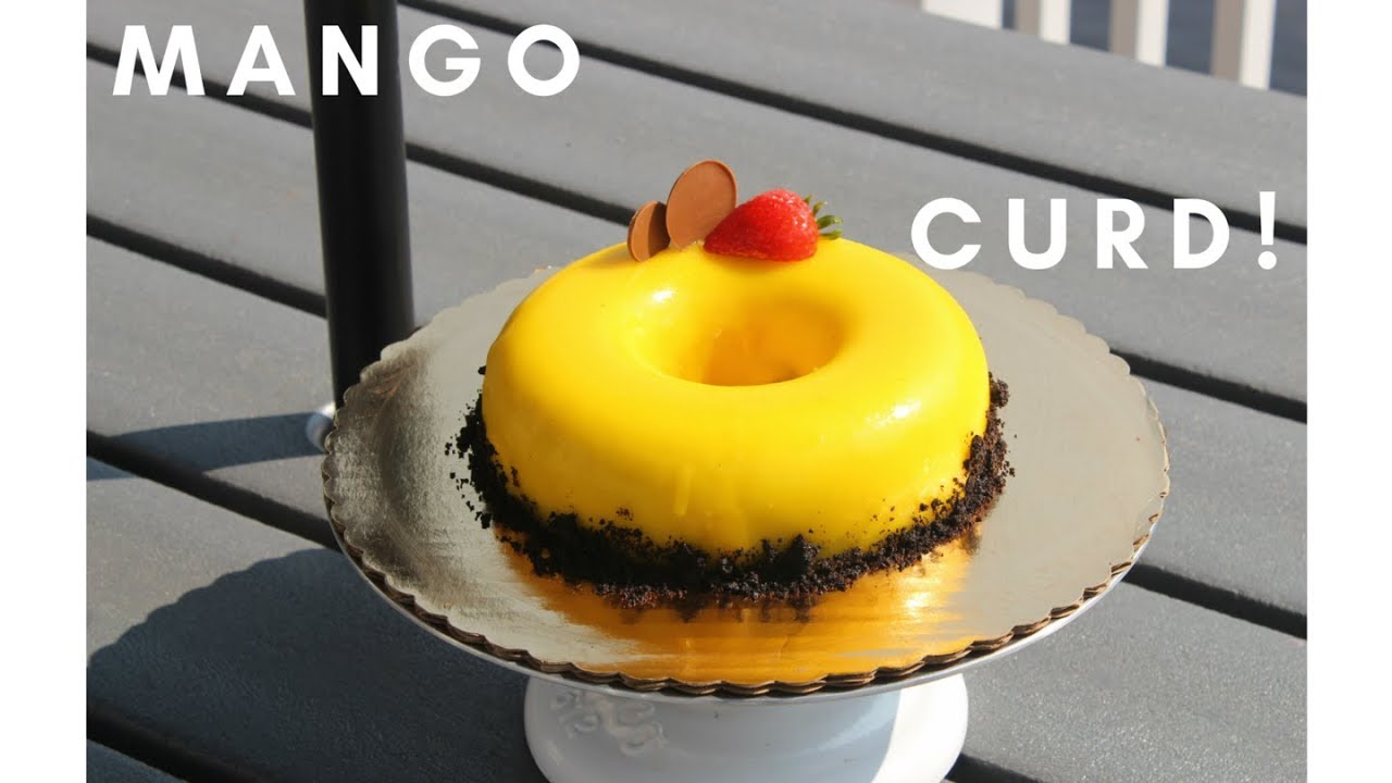 How to make a mango curd cake! - YouTube