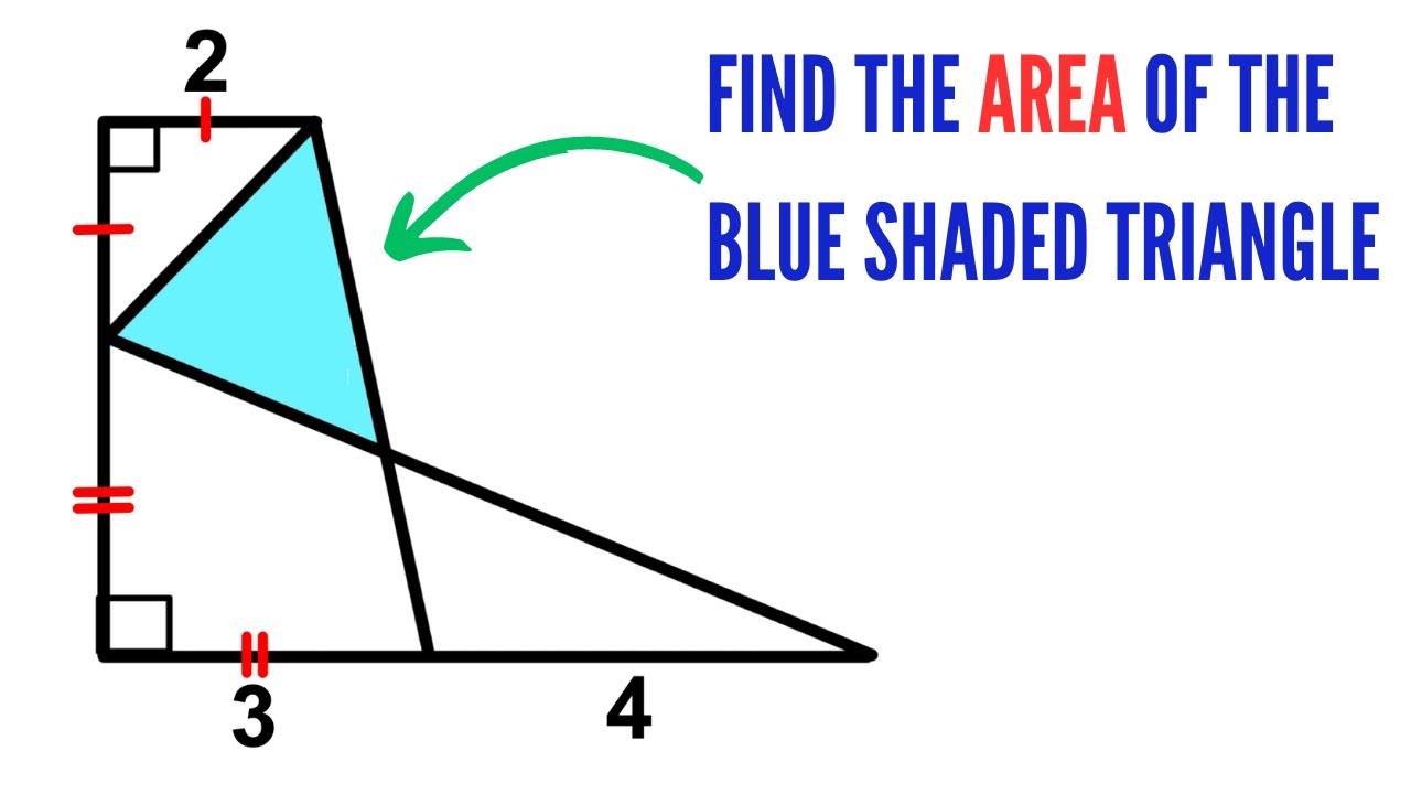 Can you find area of the Blue shaded Triangle? | (Nice Geometry problem ...