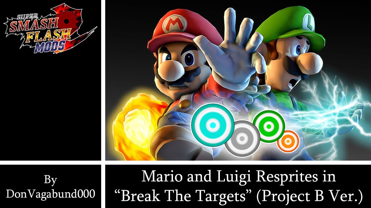 SSF2 Mods: Mario and Luigi Resprites in "Break The Targets" (Project B ...