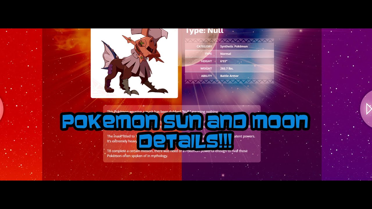 Type Null/ULTIMATE BEASTS!!!- pokemon sun and moon news - YouTube