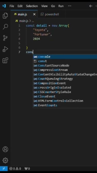 JavaScript Array Using New Keyword #30 #viral #shorts #youtube #javascript #trending # ...
