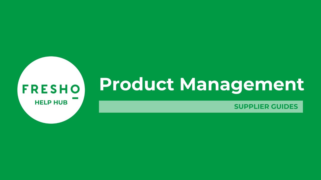 Manage your Products on Fresho - YouTube