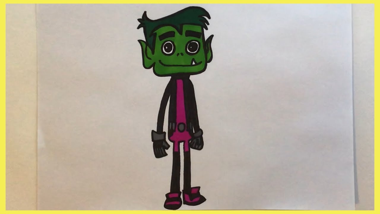 How to draw Beast Boy from Teen Titans GO ️ - YouTube