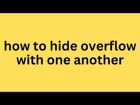 how to hide overflow with one another using html and css