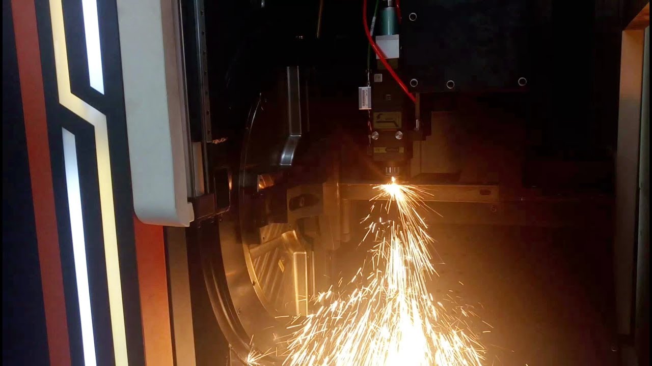 L type angle steel laser cutting - Fiber Laser Cut - YouTube