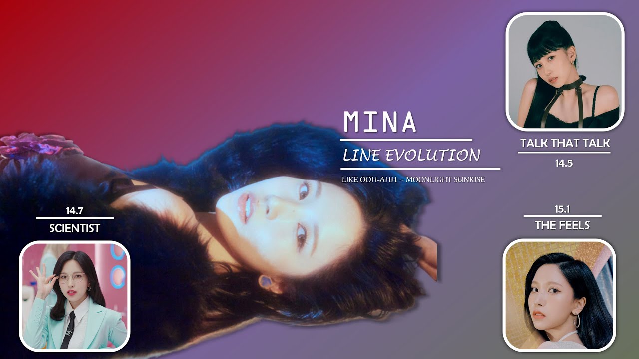 TWICE (MINA) - Line Evolution (Like OOH-AHH - Moonlight Sunrise) - YouTube