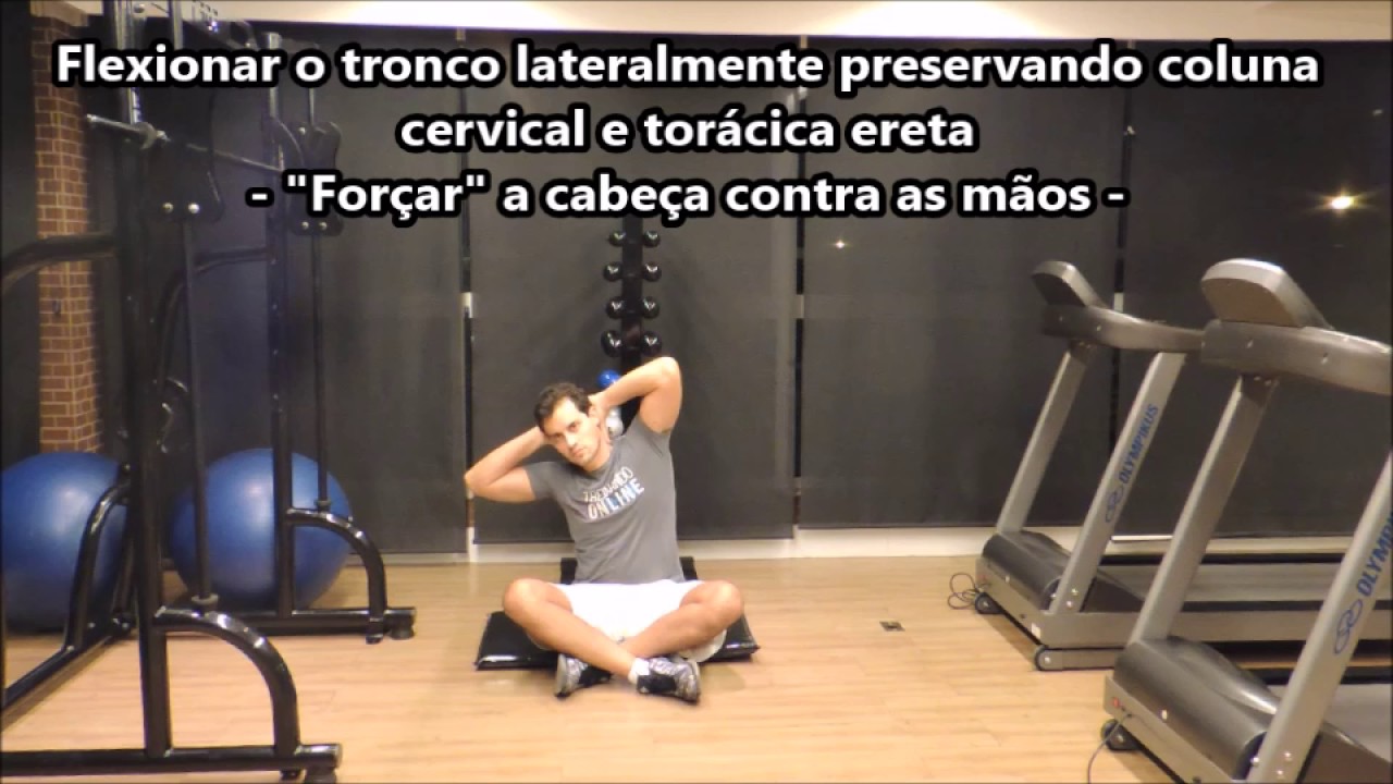 FLEXÃO LATERAL PARA MOBILIDADE DA TORÁCICA SENTADO - YouTube
