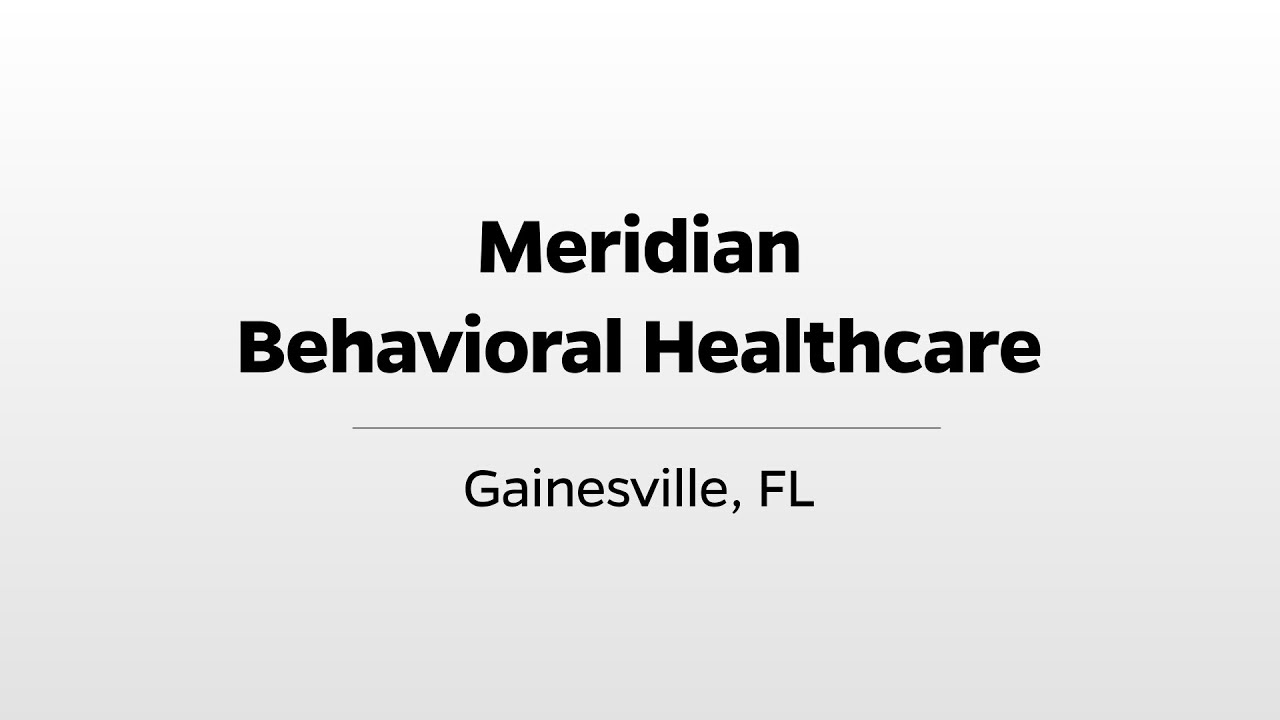 Meridian Behavioral Healthcare - WUFT's Greater Good - YouTube