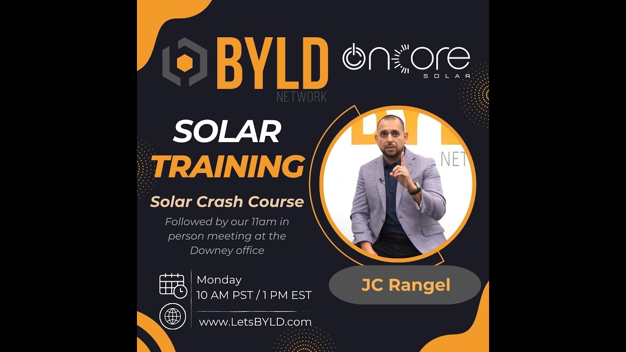 Solar Sales Training | Solar Crash Course with JC Rangel - YouTube