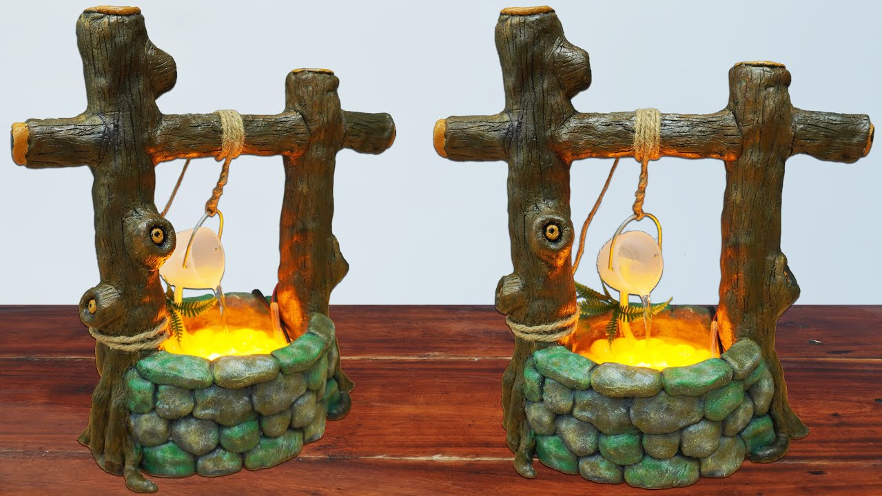 Home Made Well Fountain | Amazing Fountain | DIY Well Fountain Using ...
