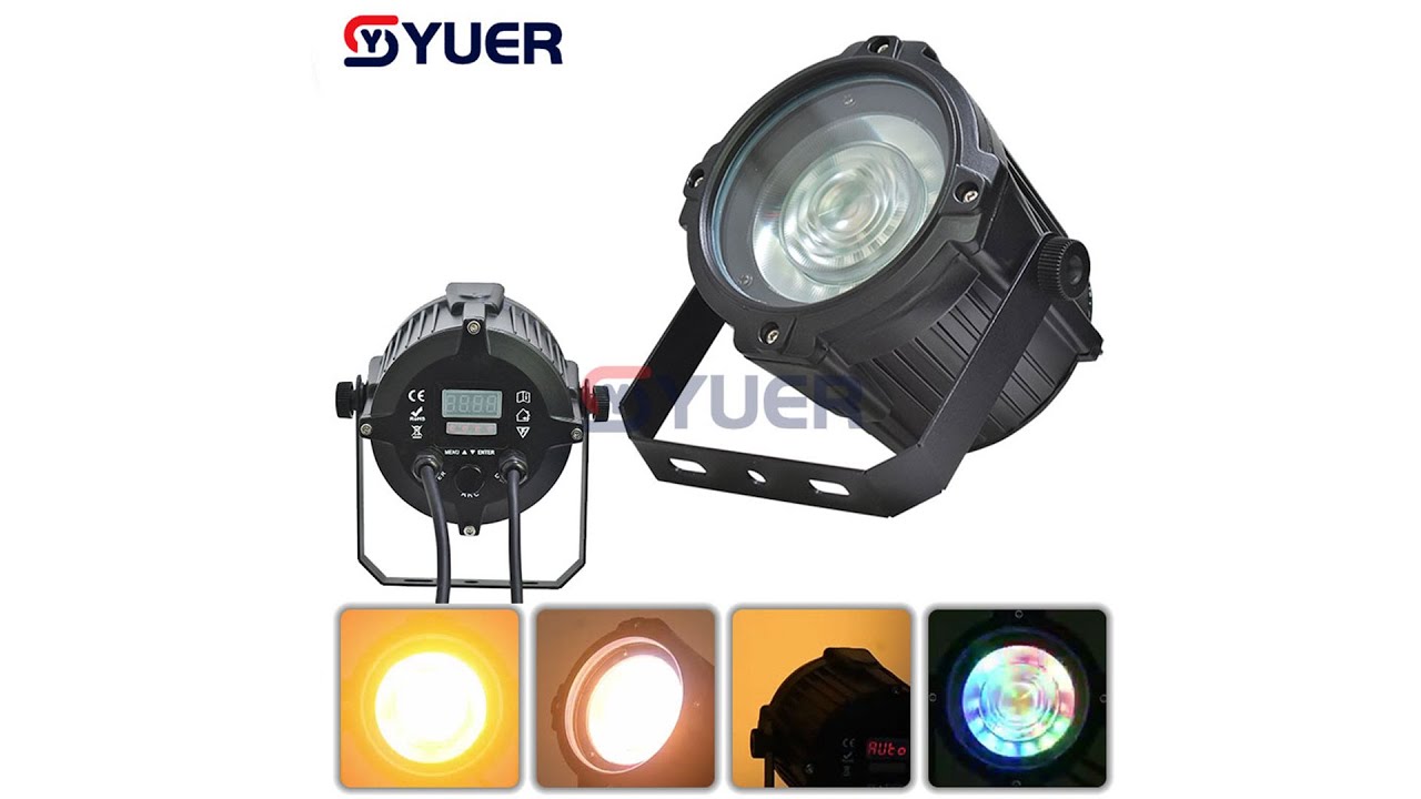 YUER™️ IP65 water proof LED Par Light 2700k/5700K dual color ...