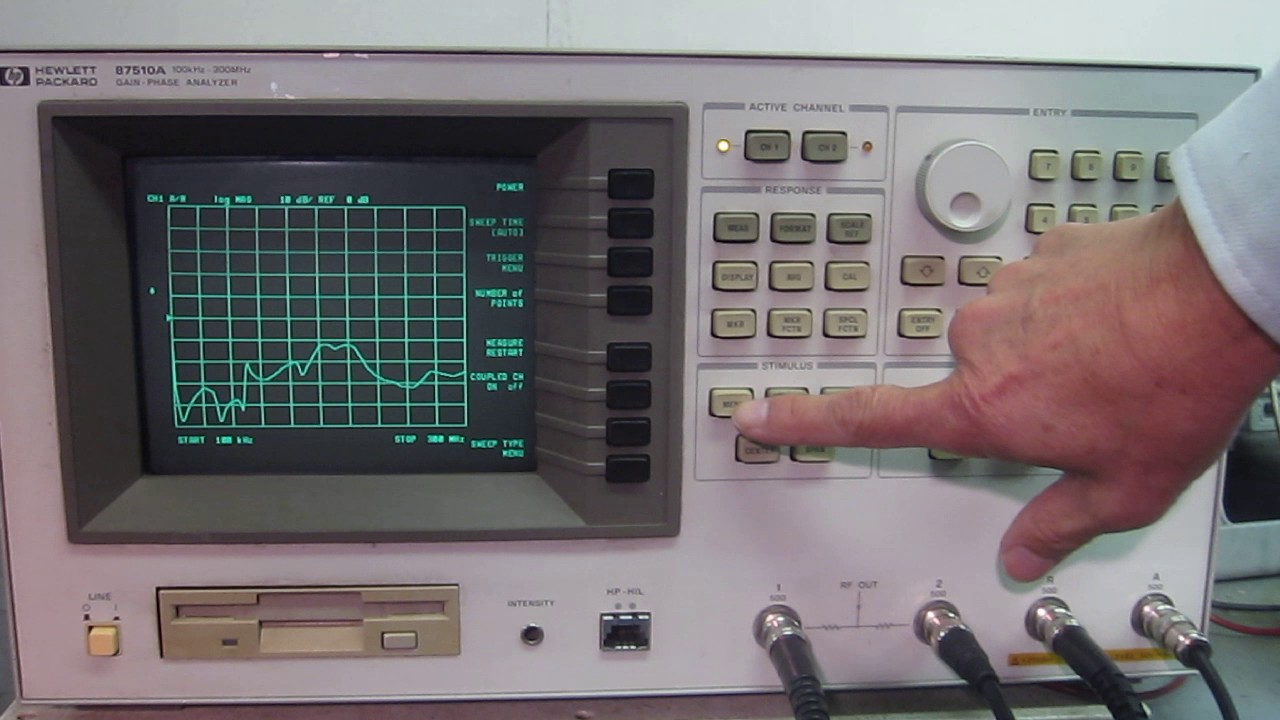 HEWLETT PACKARD 87510A Gain Phase Analyzer 動作確認 - YouTube