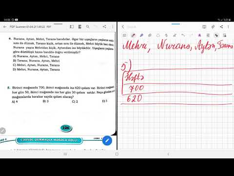 4-cü sinif Namazov Qiymətləndirmə testləri səhifə 126, 127.