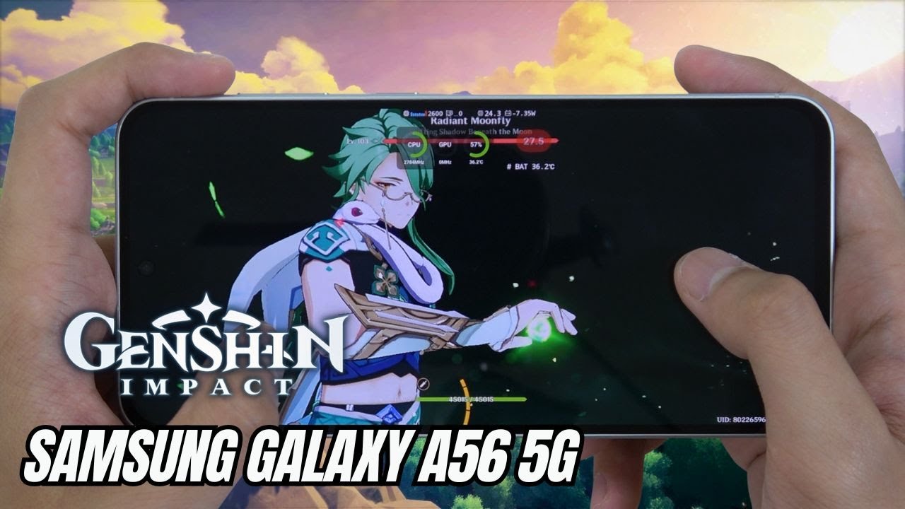 SAMSUNG GALAXY A56 5G TEST GAME Genshin Impact MAX GRAPHICS | FPS ...
