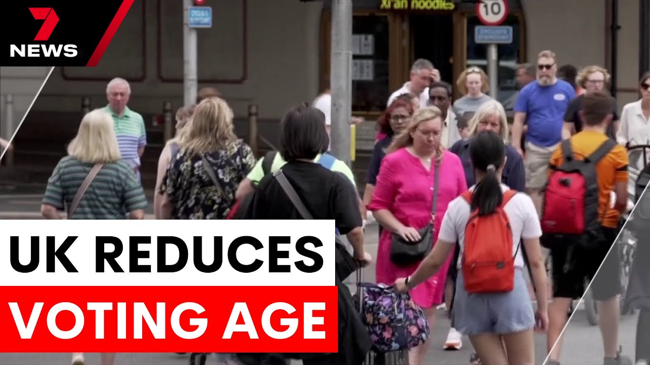 UK lowers voting age to 16 for next election | 7NEWS - YouTube