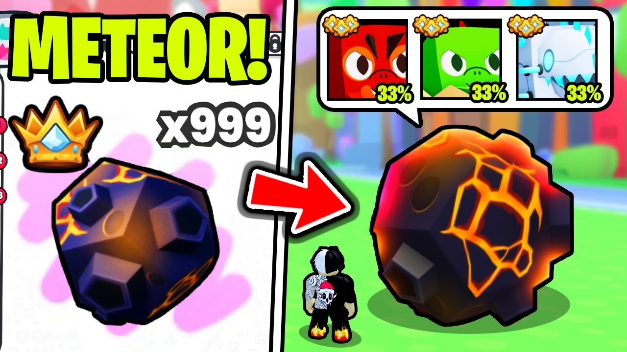 TEJEMNICZY METEOR UDERZY w PET SIMULATOR 99! - YouTube