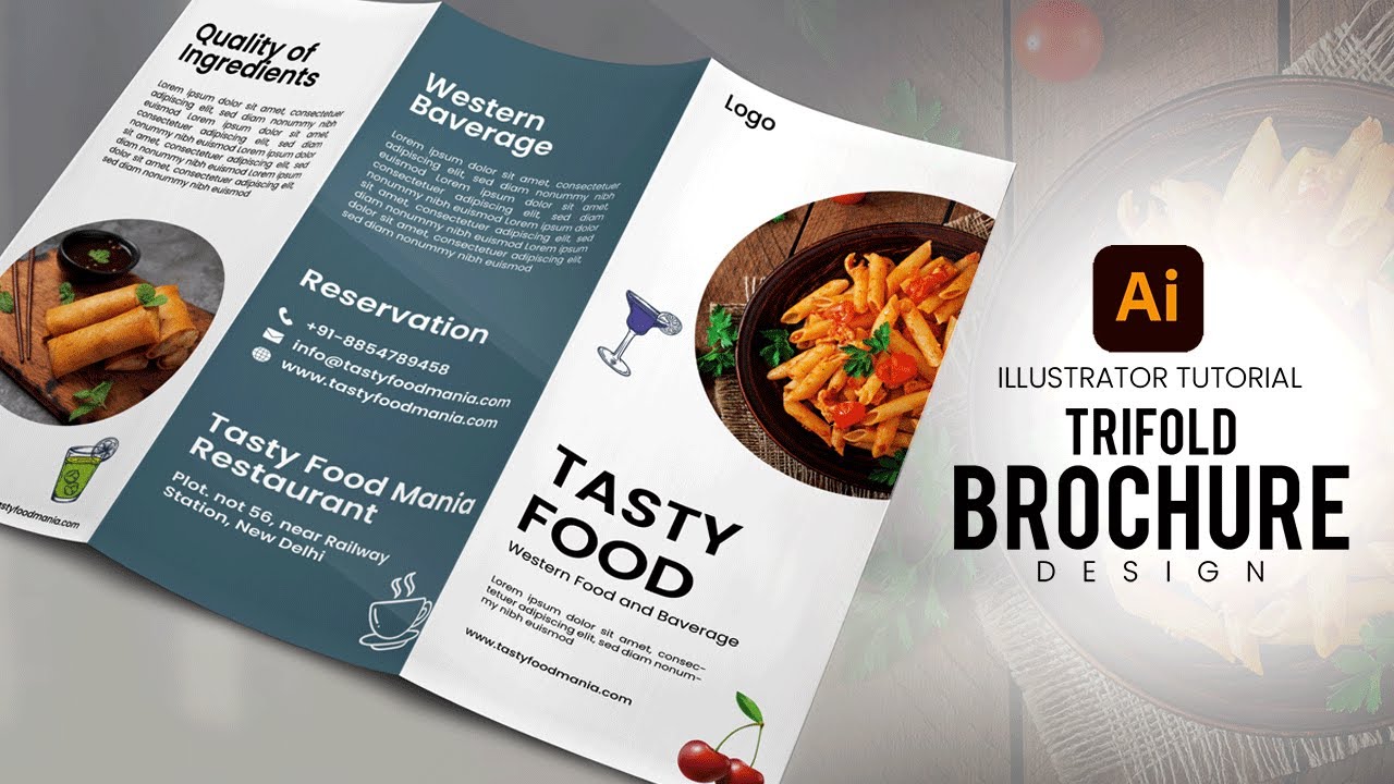 How to Design Trifold Brochure In Adobe Illustrator | Adobe Illustrator ...