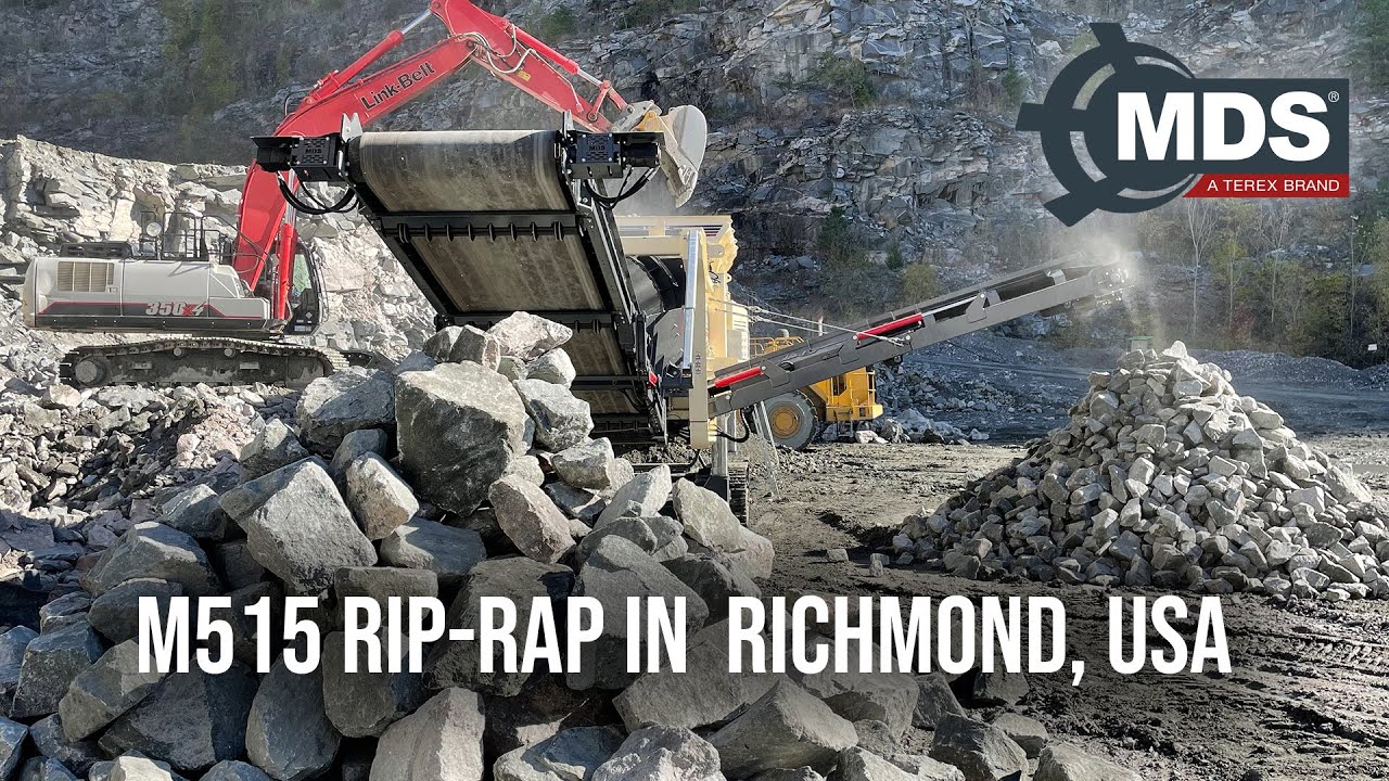 M515 Processing Rip-Rap in Richmond, USA - YouTube
