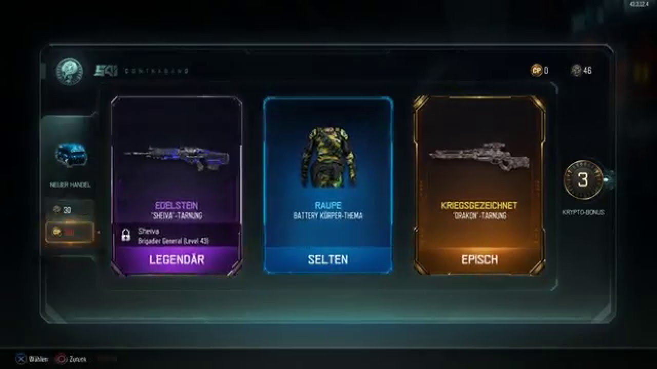 BO3 : KRYPTO-CASE SUPPLY DROPP | 230 KRYPTO KEYS | 3400 CP | EPIC CAMOS ...