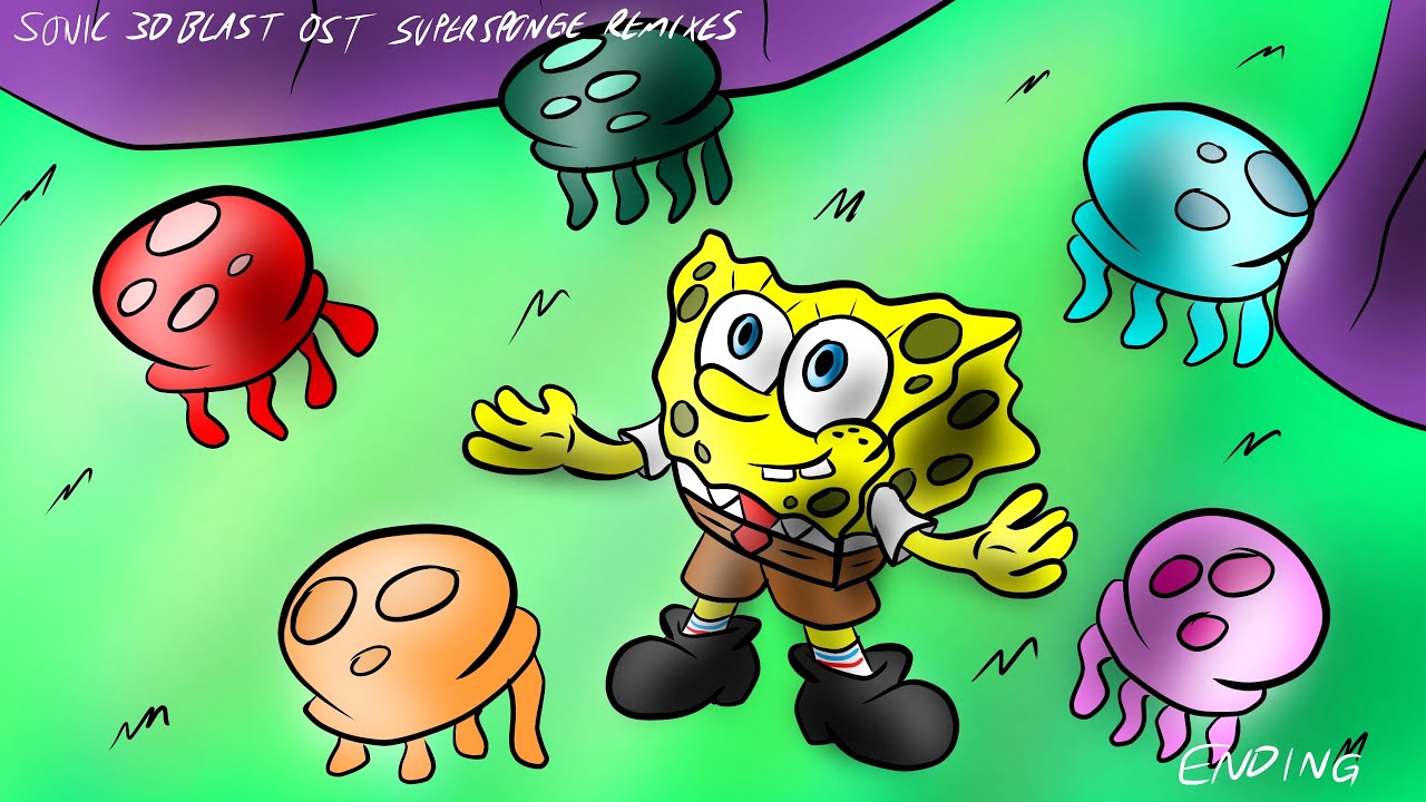 Sonic 3D Blast (Genesis/Mega Drive) - Ending (Spongebob Supersponge ...