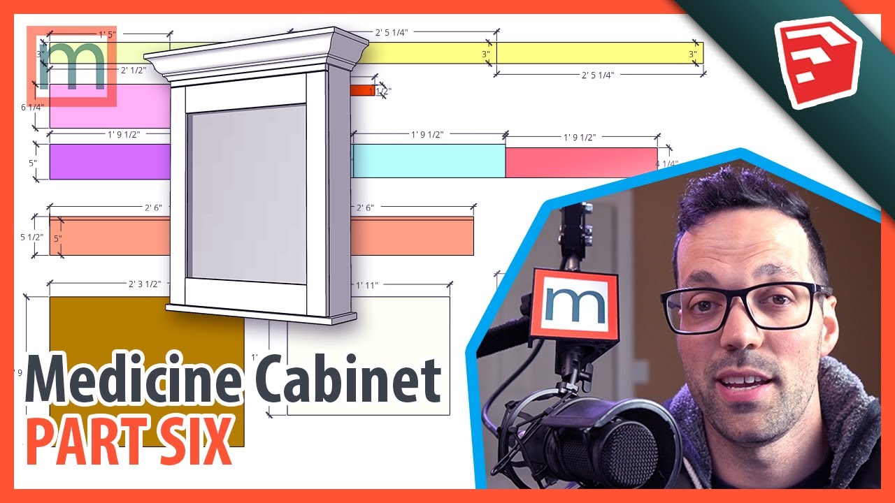 SketchUp Free TUTORIAL Medicine Cabinet Walk-through (PART 6) - YouTube