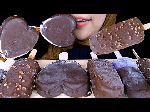 ASMR CRUNCHY CHOCOLATE ICE CREAM !! - YouTube