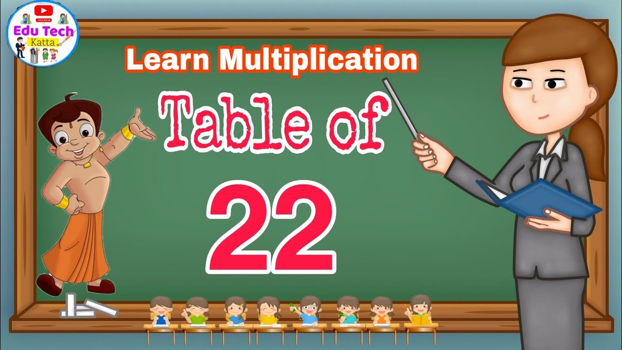 Table Of 22 | Multiplication Table Of 22 - YouTube