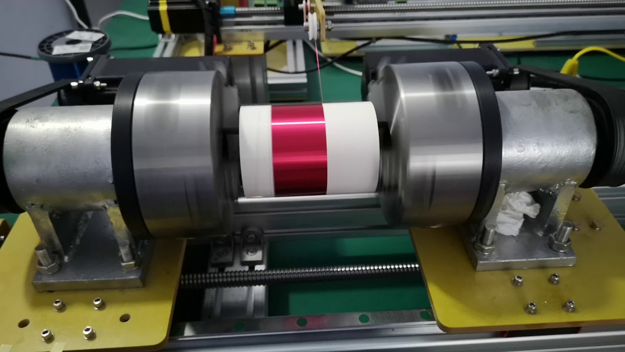 Tesla coil winder - YouTube