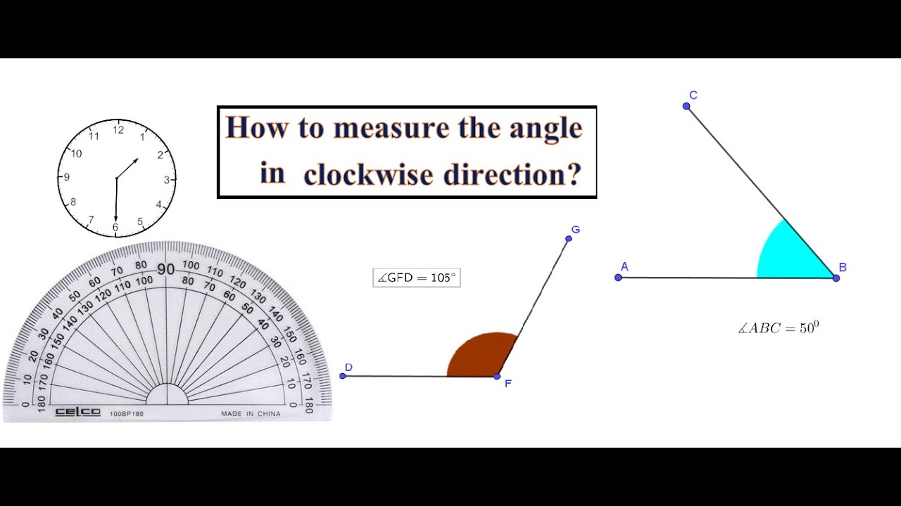 Angle Measurement#Easy way#Clockwise direction#Grade4-6#घडिकाे सुइकाे ...