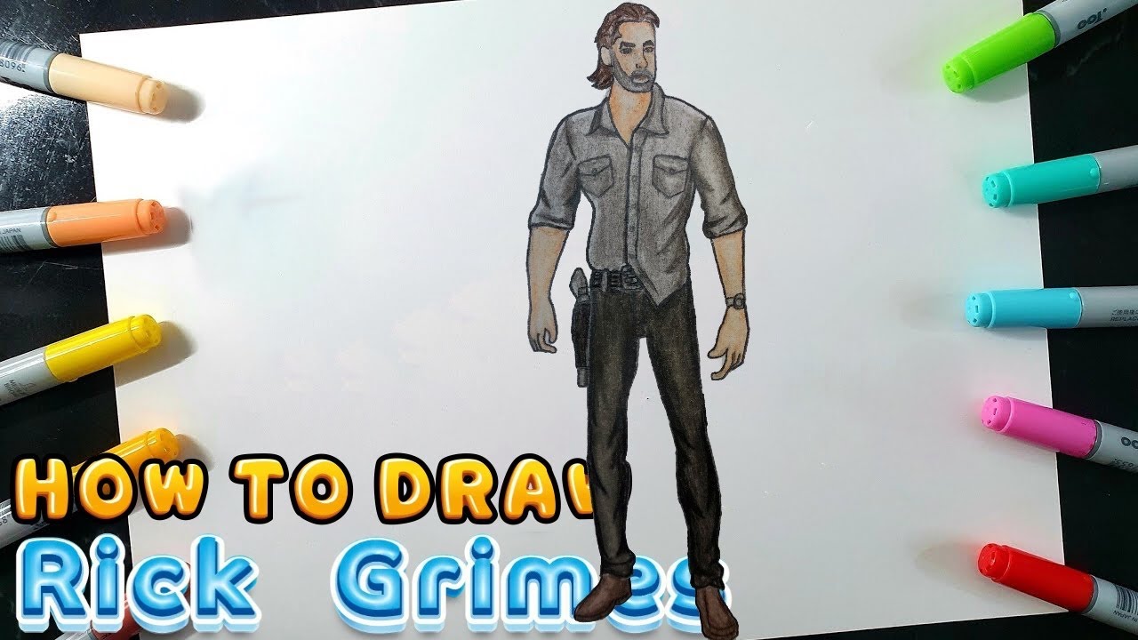 HOW TO DRAW RICK GRIMES FROM FORTNITE SEASON 8 - YouTube