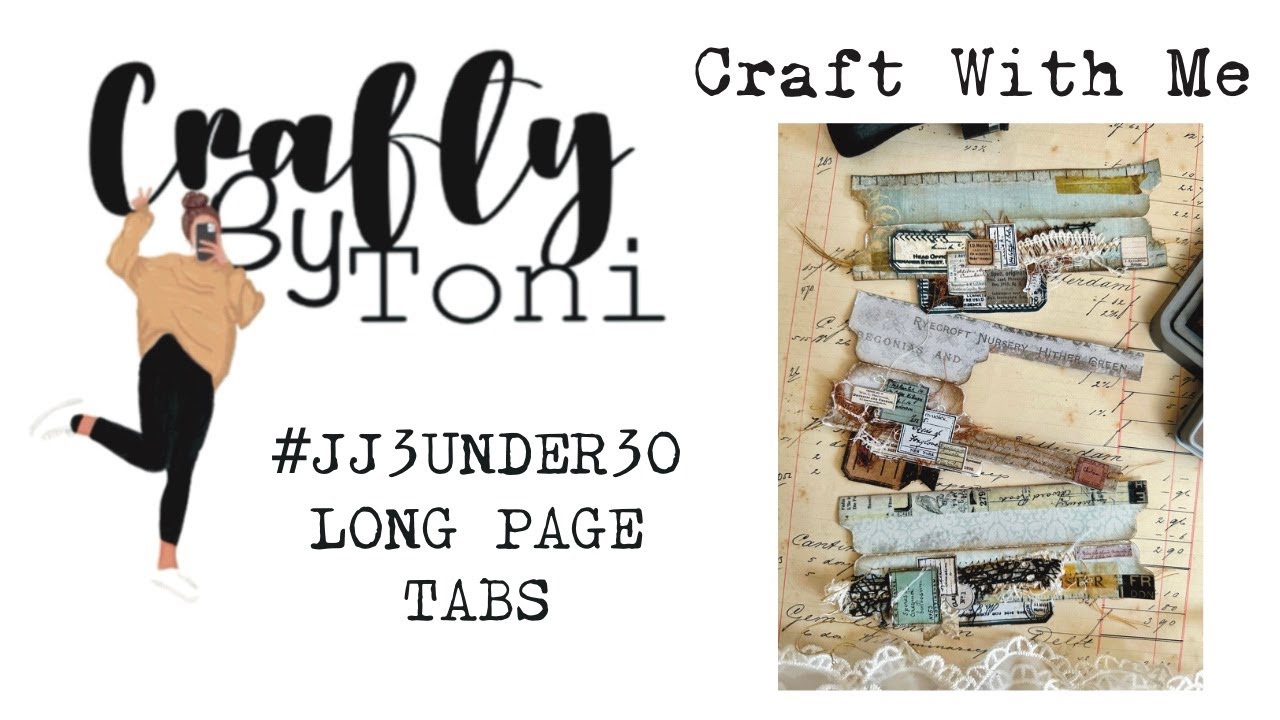 #jj3under30… LONG PAGE TABS…#craftwithme #junkjournalideas - YouTube