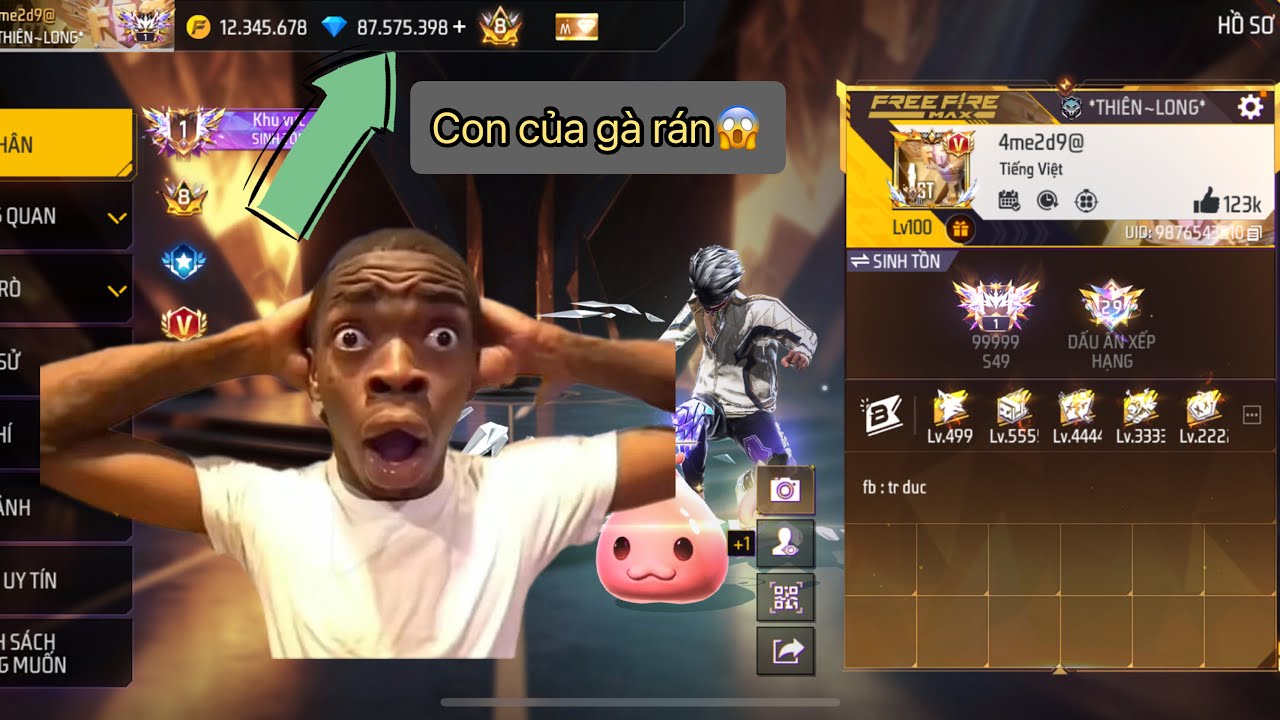 Rewwiew Acc FF Giàu Nhất Free Fire Có Nhiều Kim Cương Nhất Game 😱😱 ...