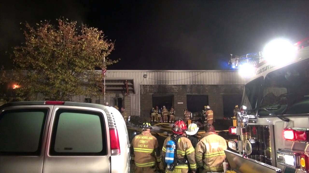 Industrial Fire in North Huntingdon - YouTube