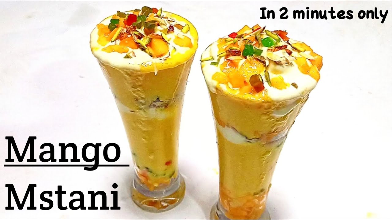 Mango Mastani | mastani drink recipe | Milkshake | Quick Homemade Cold ...