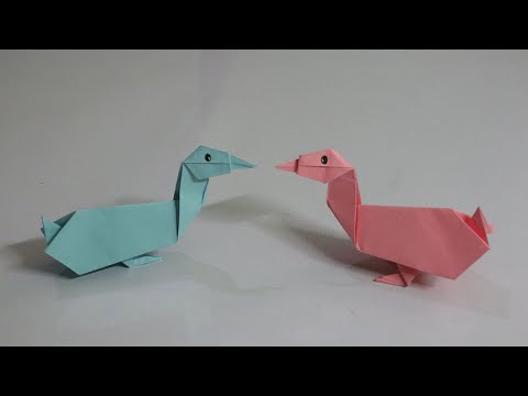 how to make a paper goose easy step by step - YouTube