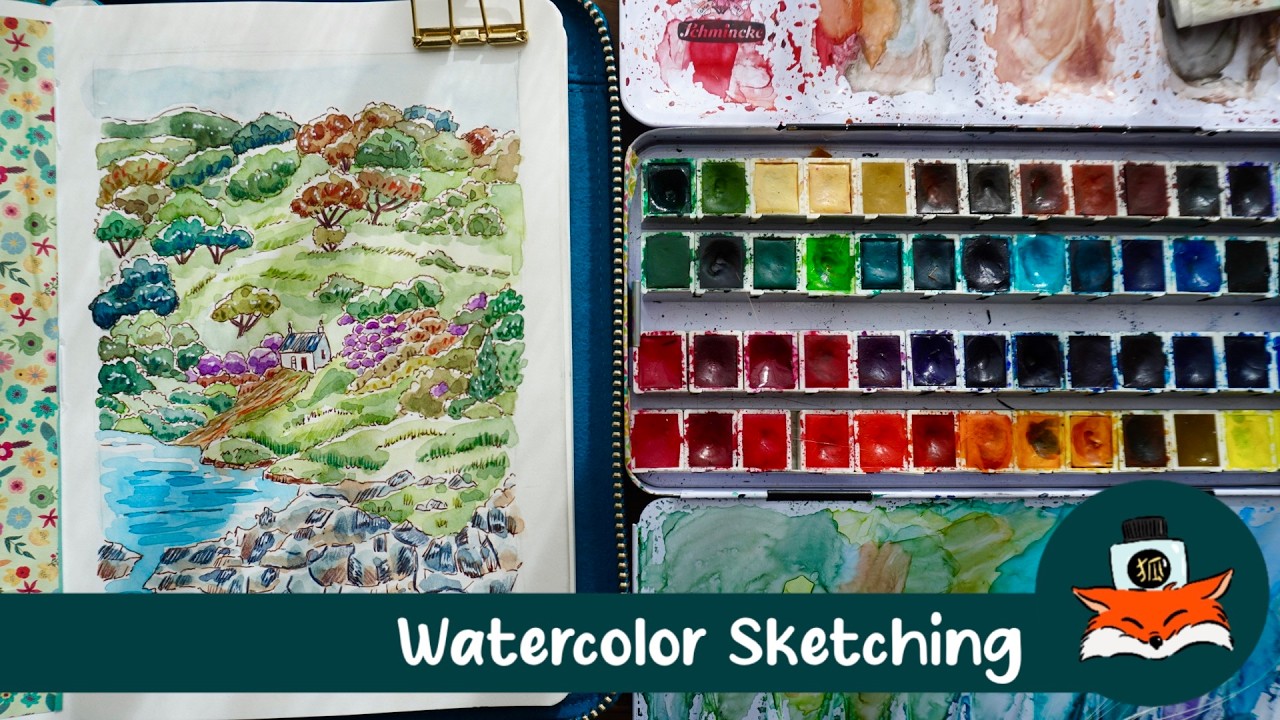 Watercolor Real Time Process #2 - YouTube
