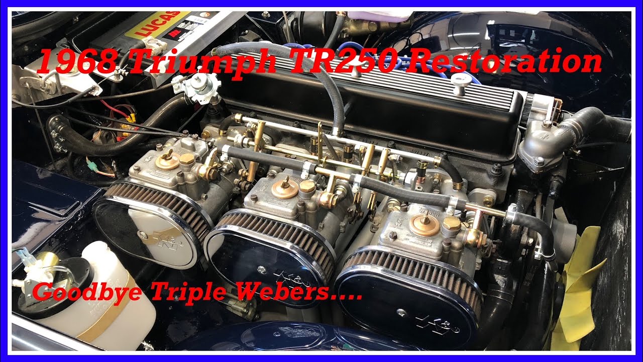 1968 Triumph TR250 Restoration Project Update Triple Weber Conversion ...