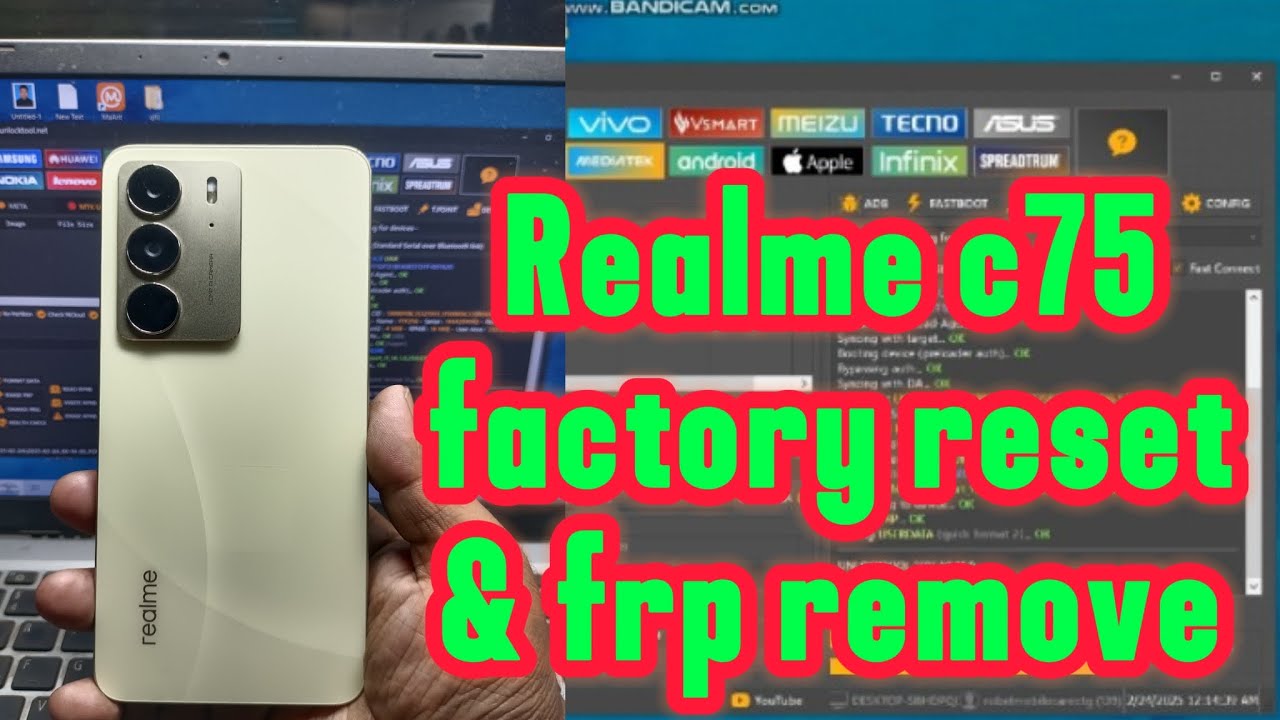 Realme c75 factory reset & frp Remove - YouTube