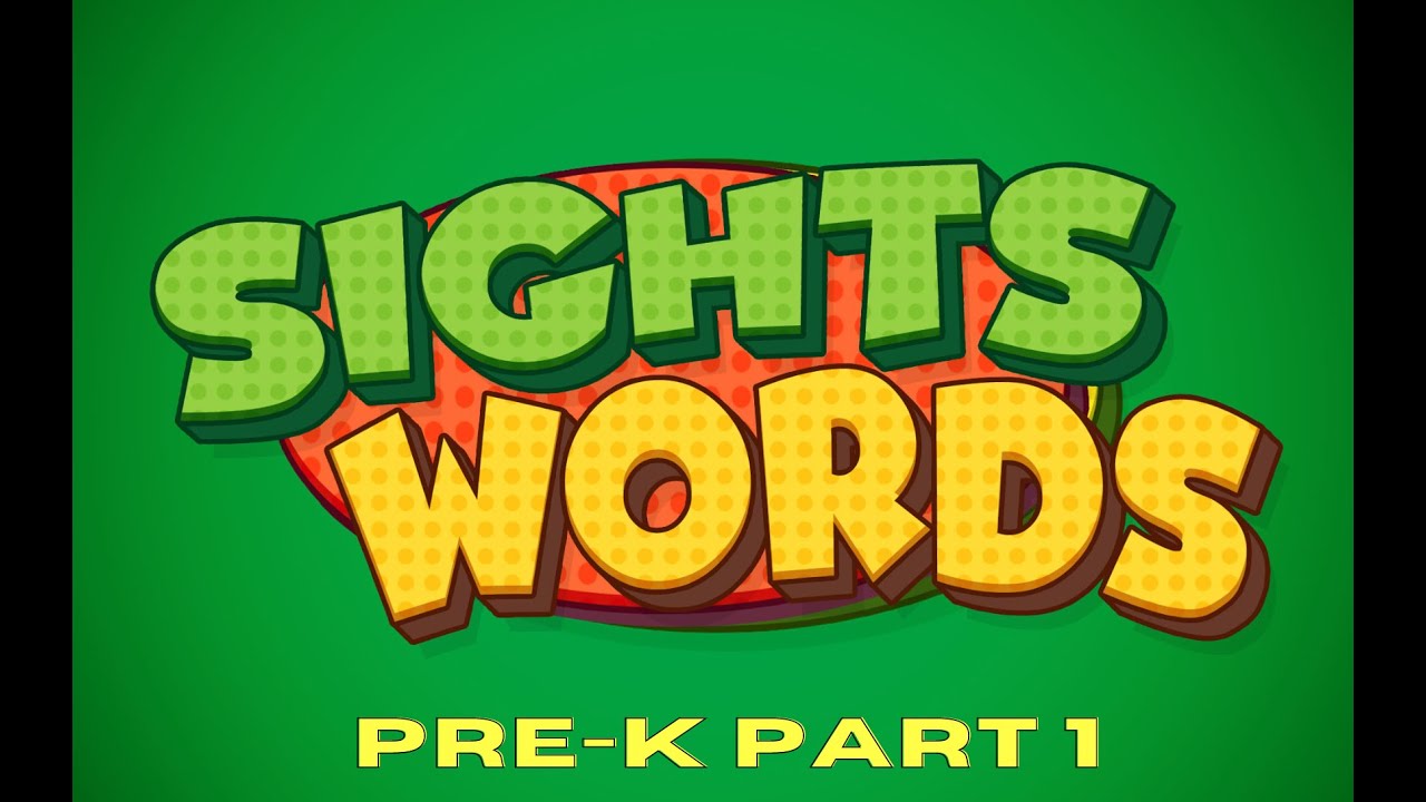 Sight Words - Pre-K Level 1 | Practice Reading | Basic English Words ...