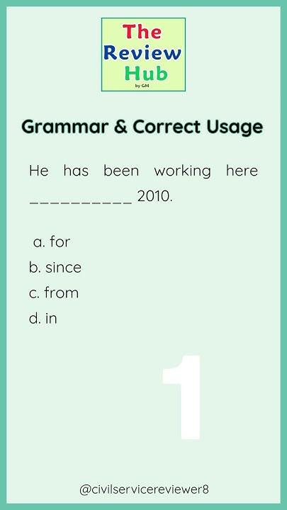 Grammar & Correct Usage #20 | Civil Service Exam Vocabulary | Civil ...