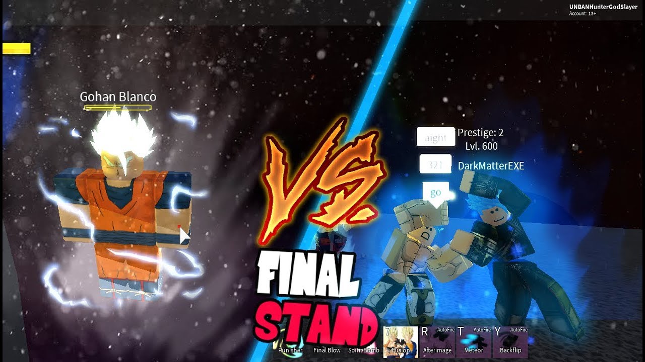 DRAGON BALL Z FINAL STAND | ROYAL BLUE FUSION VS GOHAN BLANCO ...
